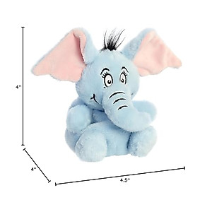 Aurora® Whimsical Dr. Seuss™ Palm Pals™ Horton Stuffed Animal - Magical Storytelling - Officially Licensed - Blue 5 Inches