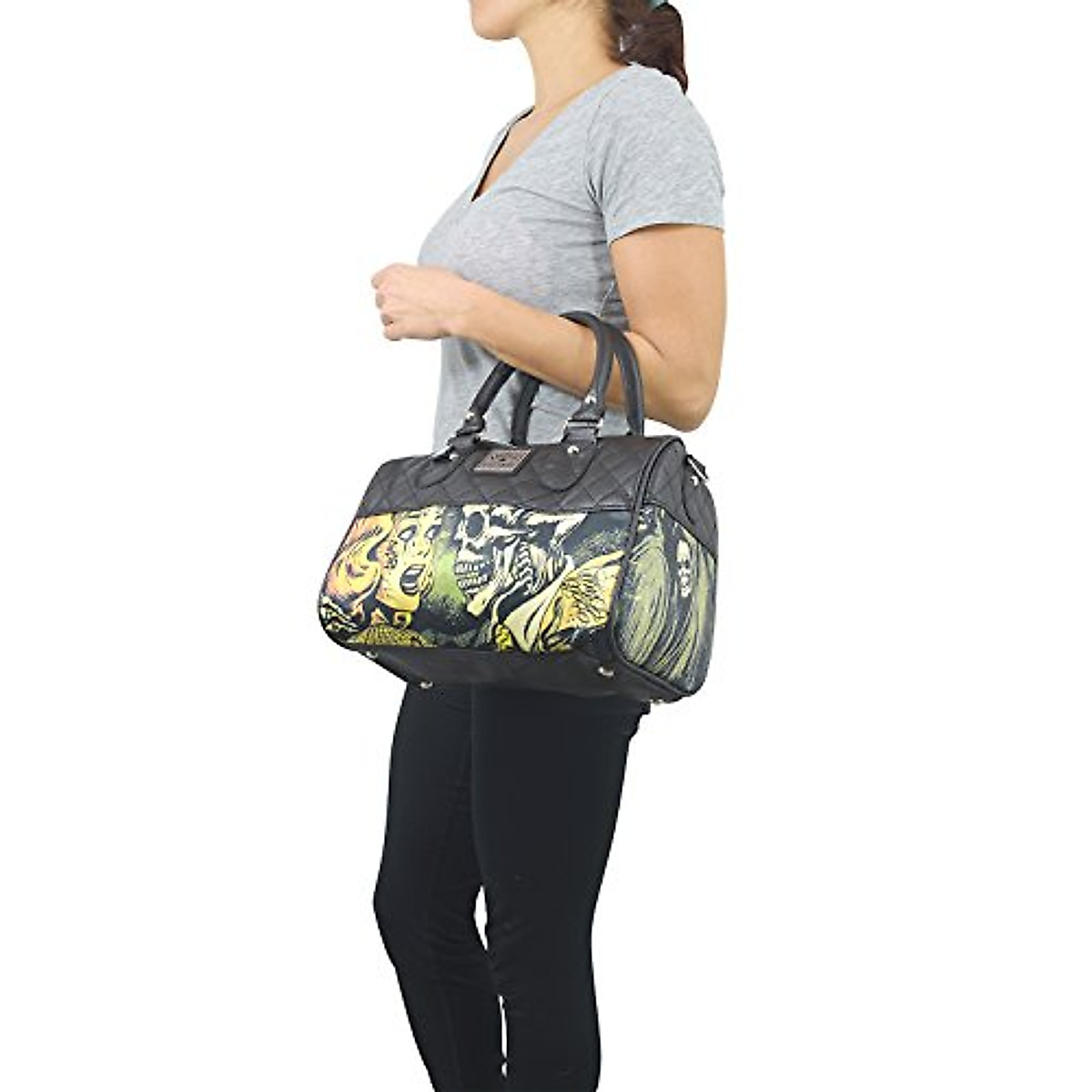 Liquor Brand Horror B Movie Cartoon Small Satchel Purse Crossbody bag