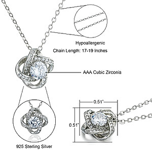 AnotherKiss Generations Necklace for Great Grandmother Gifts, Sterling Silver Necklace Grandma Mom Daughter Granddaughter, Mothers Day Jewelry Birthday Gift Ideas