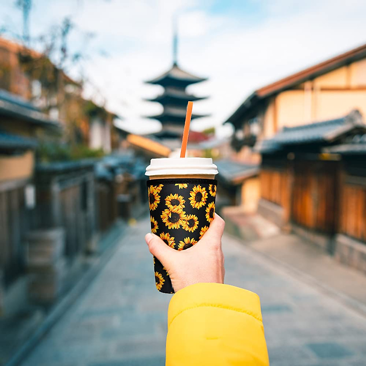 3 Pack Reusable Coffee Sleeves - Tall/Grande, Venti, Trenta - P.LOTOR Soft Cups - Iced Coffee Cozy Insulator - Neoprene Holder for Dunkin Donuts Coffee, McDonalds Coffee, Mccafe Coffee, Starbucks J