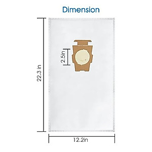 15 PACK Vacuum Cleaner Dust Bags and 2 Belts Compatible with 204811, 204814, 205811 Style F, Substitute for All Generation G3 G4 G5 G6 G7 G8 G9 G10 G11 G12, Ultimate Vacuum Bags