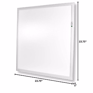LED ENERGY PLUS 2X2 LED Flat Panel Light with Emergency Battery Backup, 40W 3000K/4000K/5000K, 0-10V Dimmable, 6500 Lumens, LED Drop Ceiling Lights, 100-277V, DLC UL Listed (1 Pack)
