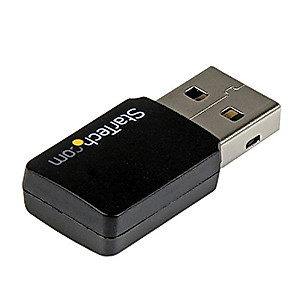 StarTech.com USB 2.0 AC600 Mini Dual Band Wireless-AC Network Adapter - 1T1R 802.11ac WiFi Adapter - 2.4GHz / 5GHz USB Wireless (USB433WACDB), Black