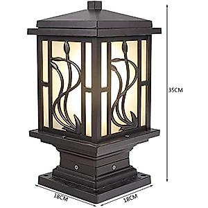 BDRPZX European Wall Light,Pillar Lamp Outdoor Garden Lamp Home Waterproof European Villa Door Wall Lamp,E27 Decoration Illumination Energy Saving Post Lamp Patio Porch Street Lantern Headlight
