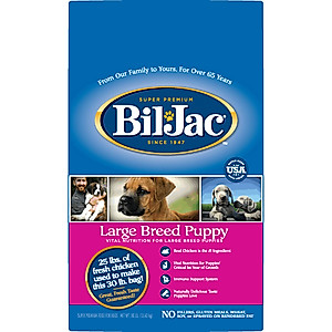 Bil-Jac Large Breed Puppy Food Formula Dry Dog Food 30lb Bag - Super Premium Since 1947