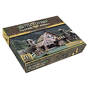 Battle Systems Fantasy Terrain Mead Hall - 28-35mm DND D&D RPG Wargames Historical/Fantasy Card Scenery