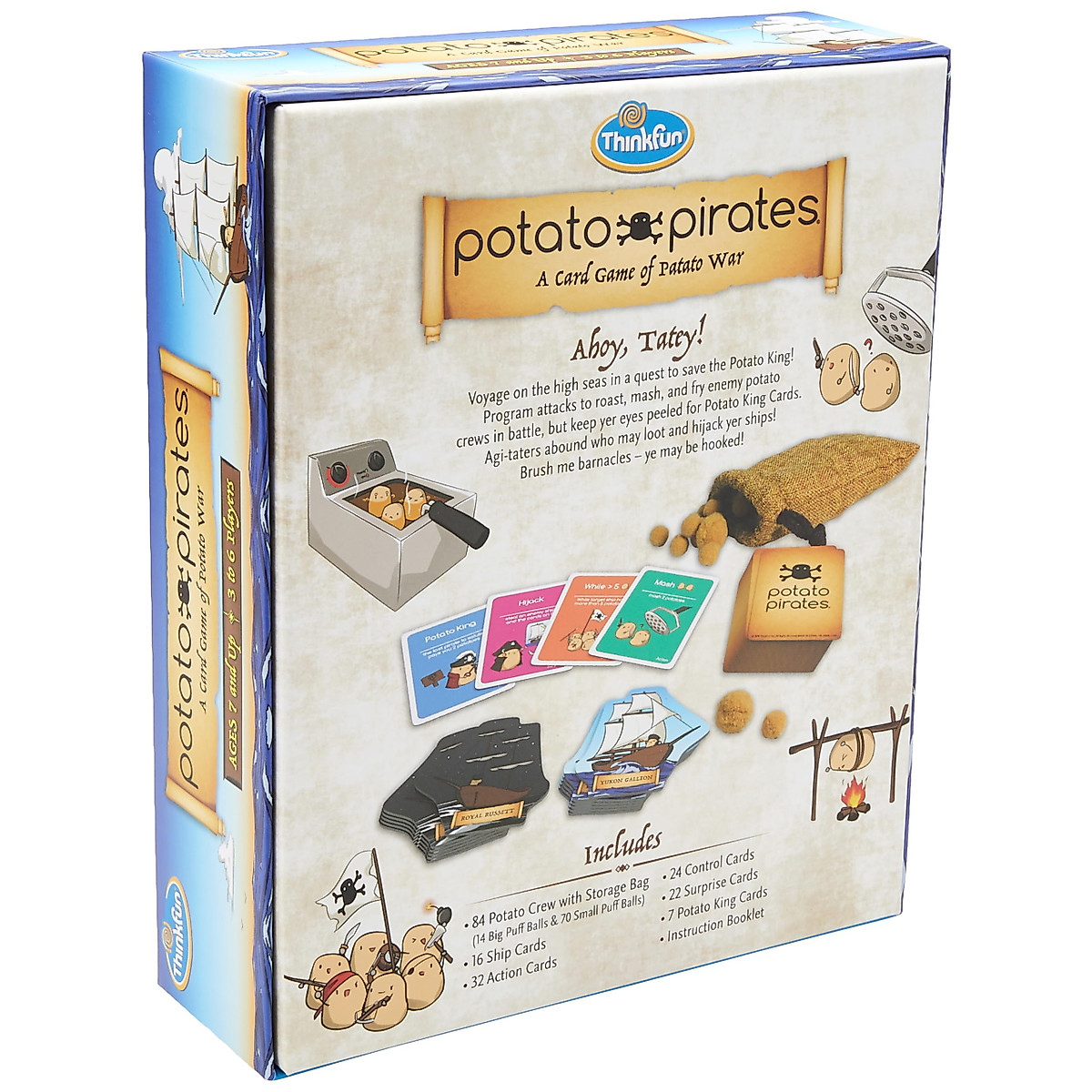 Think Fun Potato Pirates Coding Card Game and STEM Toy for Boys and Girls Age 7 and Up - A Fun Card Game of Potato War