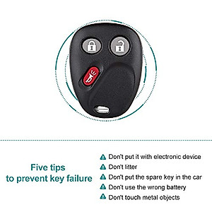 SELEAD Flip Key Fob 3 Buttons Keyless Entry Remote SHELL CASE fit for 2003-2006 for Buick for Cadillac for Saturn for Hummer for Pontiac for Chevy Antitheft Keyless Entry Systems LHJ011B 2pcs US Stock