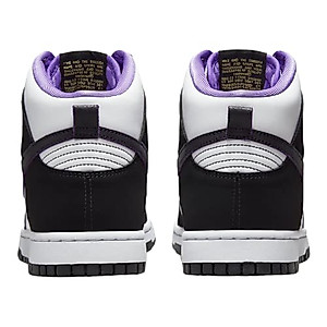 Nike Men's Dunk High Retro Shoes, Black White Actiongrape Black, 11.5