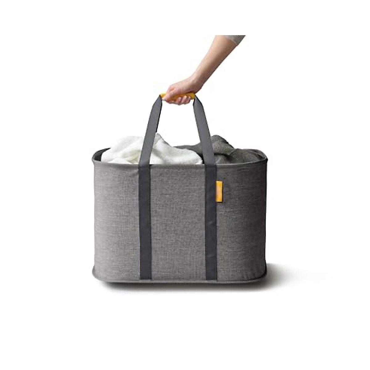 Joseph Joseph Hold-All Max Collapsible 55L Washing Laundry Basket Bag, Durable Fabric, Moisture Resistant, Grey