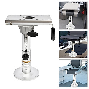 Adjustable Boat Seat Pedestal, Aluminum Alloy Boat Chair Base 13-19in Adjustable Height Good Stability Seat Base For Yachts, Speedboats, Fishing Boats