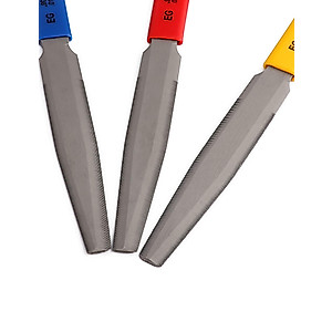 Holmer Tapered Nut Files Double Edge Nut Slotting Files Set Fret Crowning Files Luthier Tools for Electric Guitar Set of 3Pcs.