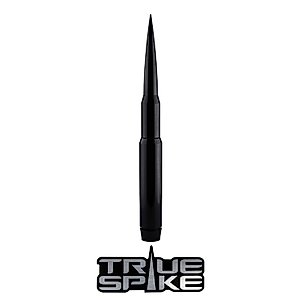 TRUE SPIKE 9 inch BLACK PENETRATOR FAT BULLET ANTENNA with ANTI-THEFT + COPPER COIL in Heavy Gauge CNC Machined Billet Aluminum Short Compatible with CHEVY SILVERADO 1500 2500 3500