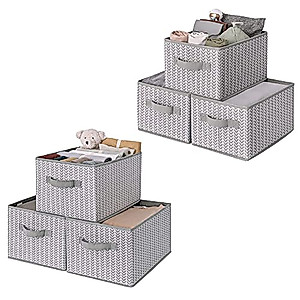 GRANNY SAYS Bundle of 3-Pack Rectangular Large Storage Bins & 3-Pack Rectangular Medium Storage Bins