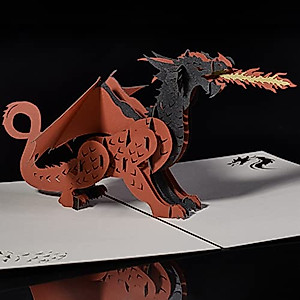 Dragon Pop Up Card by DEVINE Popup Cards | 3D Cards Pop Up Birthday Cards for Women Kids Mom Dad Husband Wife | Pop Up Greeting Cards | Funny 3D Birthday Pop Up Card |Love Father Boy Girl Son Daughter
