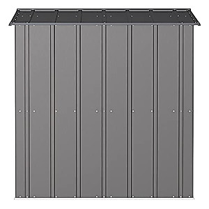 Arrow Shed Classic 8' x 6' Outdoor Padlockable Steel Storage Shed Building, Charcoal