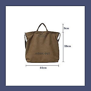 Women Canvas Tote Handbags Casual Shoulder Work Bag Crossbody Top Handle Bag Cross-body Handbags (One Size,Coffee)