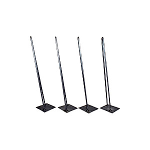 Hairpin legs set of 4Industrial,2-rod Hairpin legs,12" to 28" high Choose from Size and raw,Powder coated Clear matte,and powder coat Matte flat Black | Ships free in 48Hr. Made in the USA