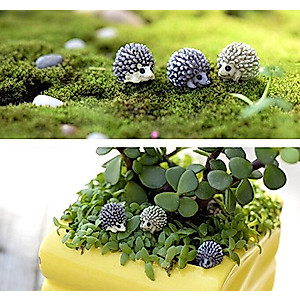 Fashionclubs Miniature Garden Ornaments, 24pcs Miniature Ornaments Kit Set Fairy Garden Figurines Accessories for DIY Dollhouse Plant Pot Decoration,with 1pcs Tweezer