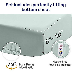 California Design Den 500 Thread Count Silver Sage King Size 6 Piece Sheet Set, Ultra Soft Extra Long Staple Pure Cotton Bed Sheet Set (1 Top Sheet, 1 Bottom Fitted Sheet & 4 Pillowcases)