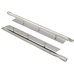 Derurizy Grill Burners Tube Replacement for Viking Oven 316-911, VGBQ 30 in T Series, VGBQ 41 in T Series and Others Gas Grills Models, Stainless Steel Pipe Viking Range Parts, 24", 2 Pack