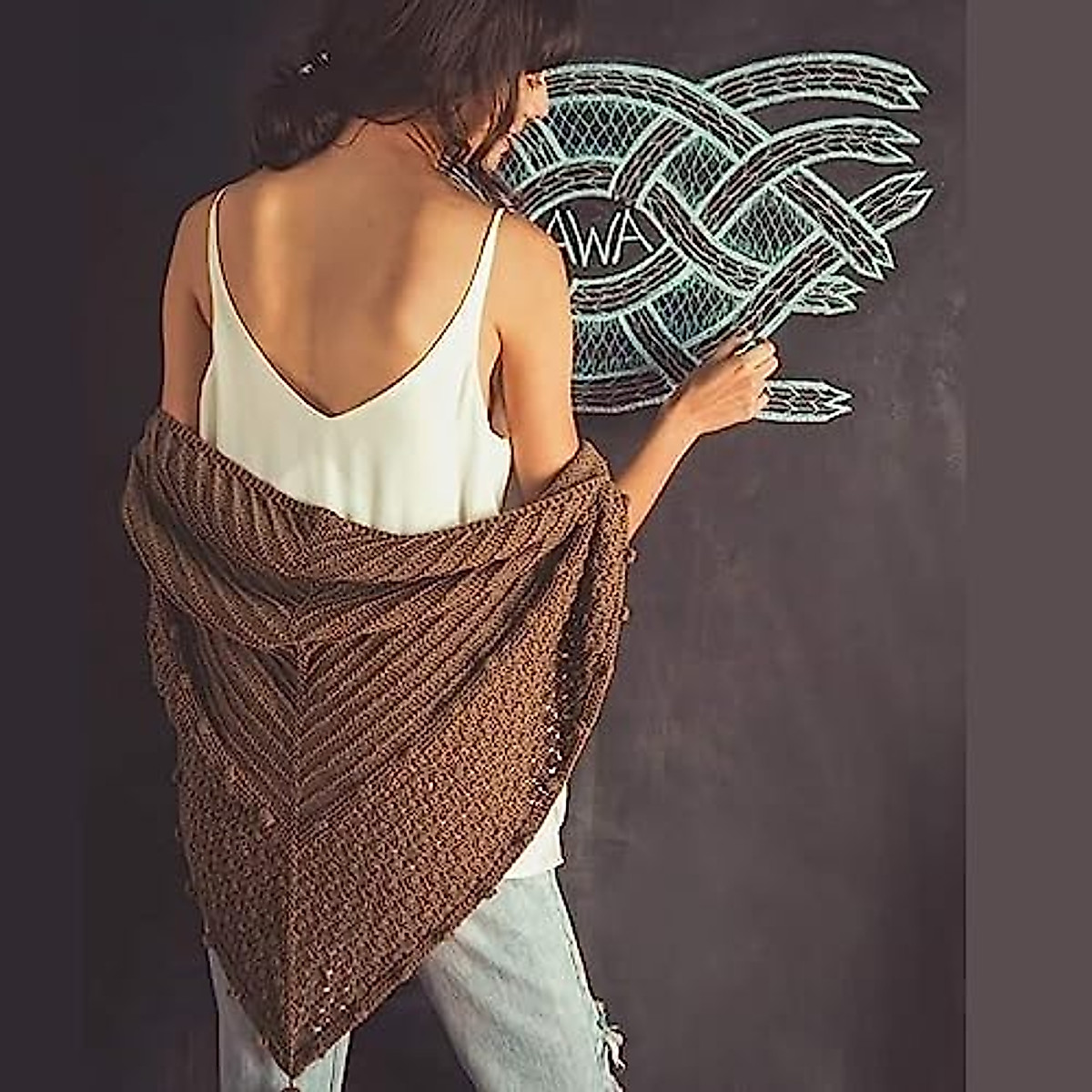 Yarn Ave Amano Awa Yarn (3.5oz/328yds/Skein) Alpaca Cotton Merino Blend Yarn,Soft Knitting Yarn for Sweater Shawl Scarf Hat Cardigan and Handcraft Projects (#1119)