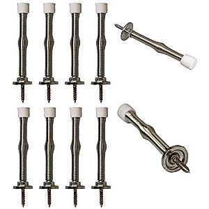 Harrier Hardware Flexible Spring Door Stop, 3-Inch, 10-Pack