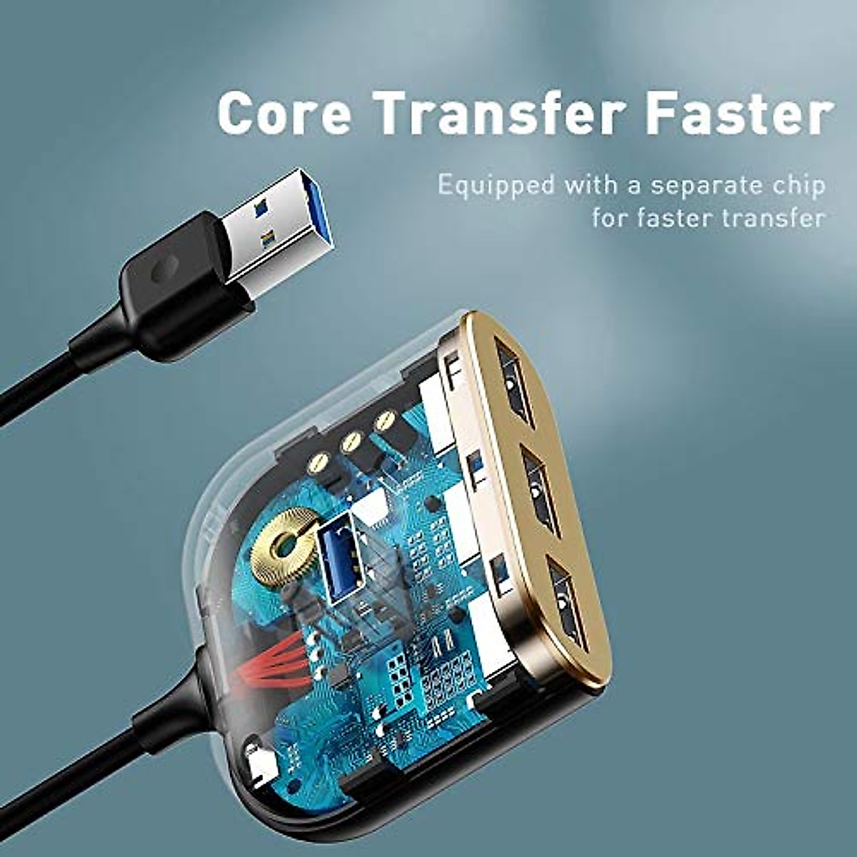 GPPZM USB HUB USB 3.0 USB C HUB USB Type C HUB USB 2.0 Adapter with Micro USB for Computer USB Splitter