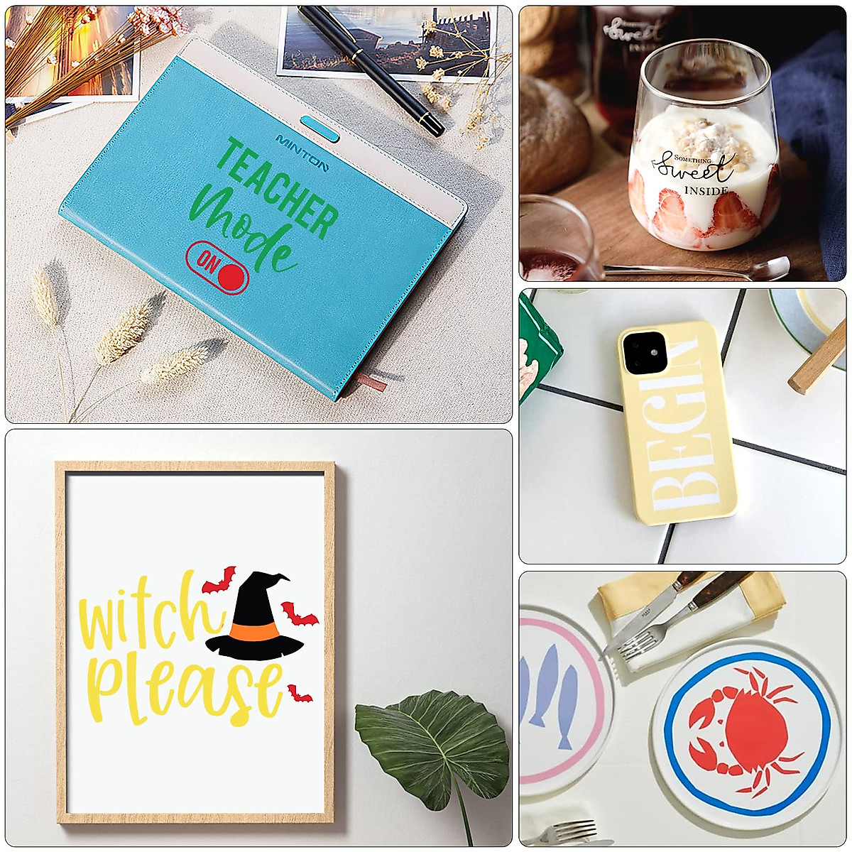 HTVRONT Permanent Vinyl for Cricut - 13Pack Multi-Colors Permanent Adhesive Vinyl Rolls, 12" x 3 ft Craft Adhesive Vinyl for Cricut +1 Transfer Tape for Vinyl, Silhouette, Cameo Cutters