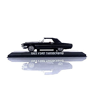 1965 Thunderbird Convertible (Top-Up) Raven Black with Red Interior 1/43 Diecast Model Car by Greenlight 86626