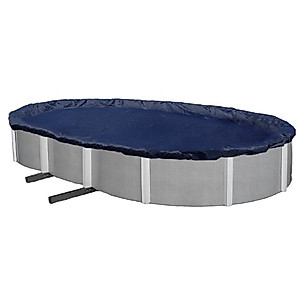 Blue Wave BWC732 8-Year 18 x 34-ft Oval Above Ground Pool Winter Cover, FT FT, Dark Navy Blue