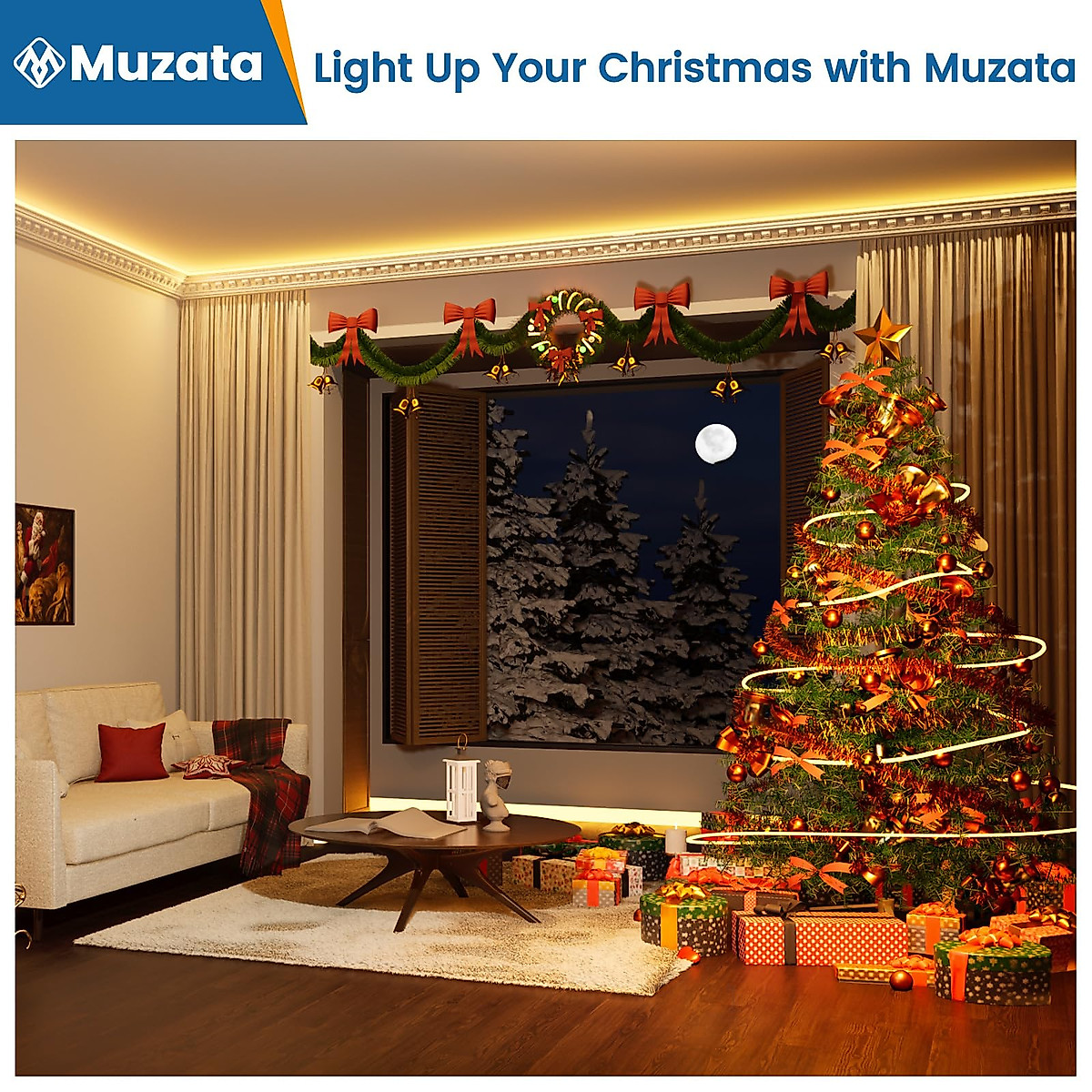 Muzata 6Pack 3.3FT/1M Deeper Spotless LED Channel System with Milky White Frosted Diffuser Silver Deep Aluminum LED Diffuser Channel for LED Strips Width up to 12mm U101 WW