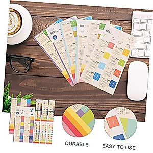 MAGICLULU 27 Packs Calendar Index Stickers Book tabs 2023 Binder Office Planner tabs Numbers Stickers Colored Labels Digital Notepad Month Index Stickers DIY Calendar Sticker tabs