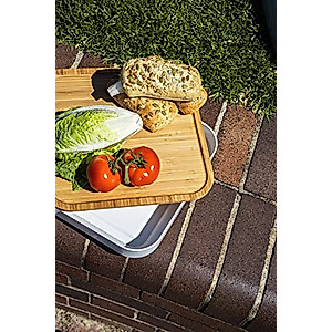 Everdure CUBE Portable Charcoal Grill, Tabletop BBQ, Perfect Tailgate, Beach, Patio, or Camping Grill, Lightweight & Compact Small Grill with Preparation Board & Food Storage Tray, Graphite