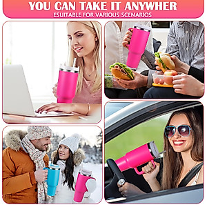 BELYQLY New Version 40oz Stainless Steel Vacuum Insulated Tumbler with Lid and Straw for Water, Smoothie and More, Iced Tea or Coffee (Pink)