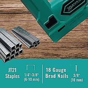 JOAVANI Electric Staple Gun, Cordless Stapler for Upholstery, DIY, Craft, and Decoration. Power Brad Staple Nailer for Wood (with 3000pcs Staples, 1x Staple Remover)