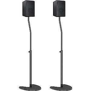 Mounting Dream Height Adjustable Speaker Stands Mounts, One Pair Floor Stands, Heavy Duty Base Extendable Tube, 11 LBS Capacity Per Stand, MAX 40" Height Adjustment MD5401 (Speakers Not Included)