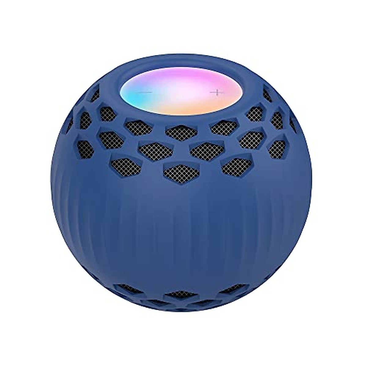 Hahace Protective Cover Compatible with HomePod Mini, Protective Case with Hollow Design Dust-Proof & Drop-Proof (Blue)