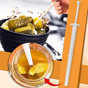 Multifunctional Flexible Olive Pepper Kimchi Food Grabber Gripper Picker Serving Fork Pickle Pincher for Jar Pickle Grabber Fork