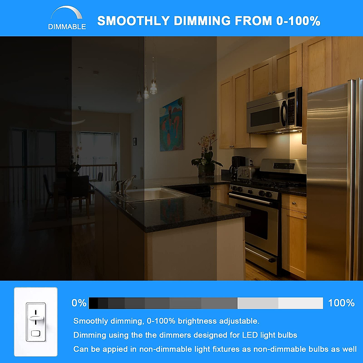 TAIYALOO E17 LED Bulb Dimmable, 10W Microwave Oven Bulb, Warm White 3000K, 100W Halogen Bulb Replacement for Stove Top, Range Hood, E17 Intermediate Base Appliance Light Bulb (2 Pack)