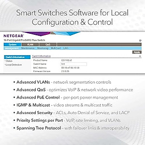 NETGEAR 48-Port Gigabit Ethernet Smart Switch (GS748T) - Managed, with 2 x 1G SFP and 2 x 1G Combo, Desktop or Rack Mount, and Limited Lifetime Protection