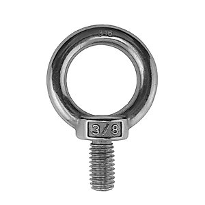 US STAINLESS Stainless Steel 316 3/8" Lifting Eye Bolt 3/8" UNC Marine Grade Pitch of 16