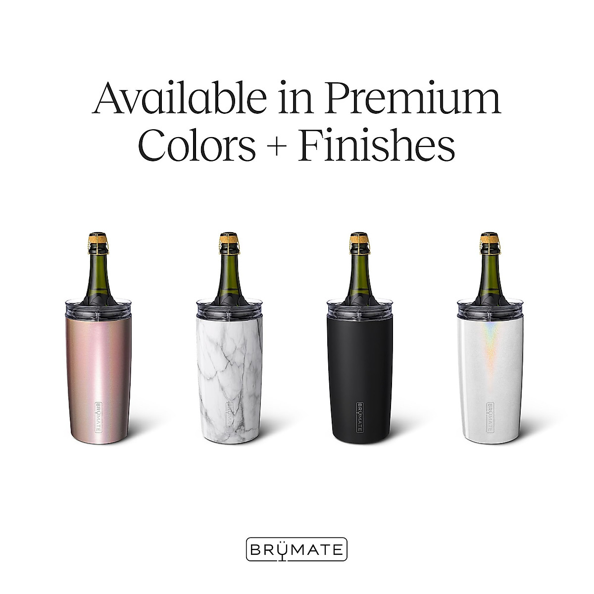 BrüMate Togosa 2-in-1 Wine Chiller Bucket or Champagne Bucket & 100% Leakproof Pitcher | Portable Cooler Fits Most Wine, Champagne, & Liquor Bottles | Perfect Wine Gifts | 49oz (Matte Black)