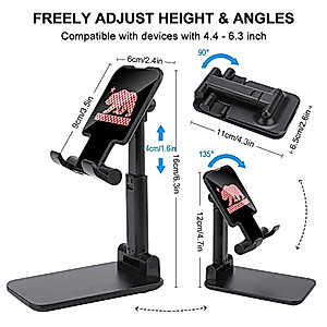 California Checker Bear Flag Foldable Desktop Cell Phone Holder Portable Adjustable Stand for Travel Desk Accessories