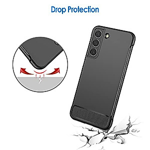 JETech Slim Fit Case for Samsung Galaxy S22+ / S22 Plus 5G 6.6-Inch, Thin Phone Cover with Shock-Absorption and Carbon Fiber Design (Black)