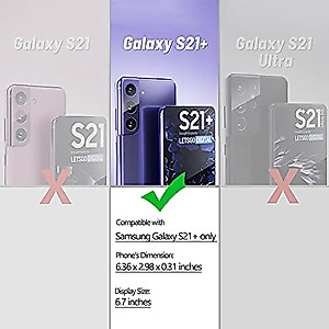 KIOMY Samsung Galaxy S21 Plus Case Crystal Clear Shockproof Bumper Protective Cell Phone Back Covers for Samsung S21+ Plus 5G TPU Slim Fit Flexible Skin for Men Women Rubber Silicone 4 Corners