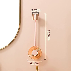 HZWZ Hair Dryer Holder Wall Mounted,Self Adhesive Blow Dryer Holder with Wire Organizer,Hair Dryer Lazy Bracket,Hair Dryer Holder Compatible with Most Hair Dryers