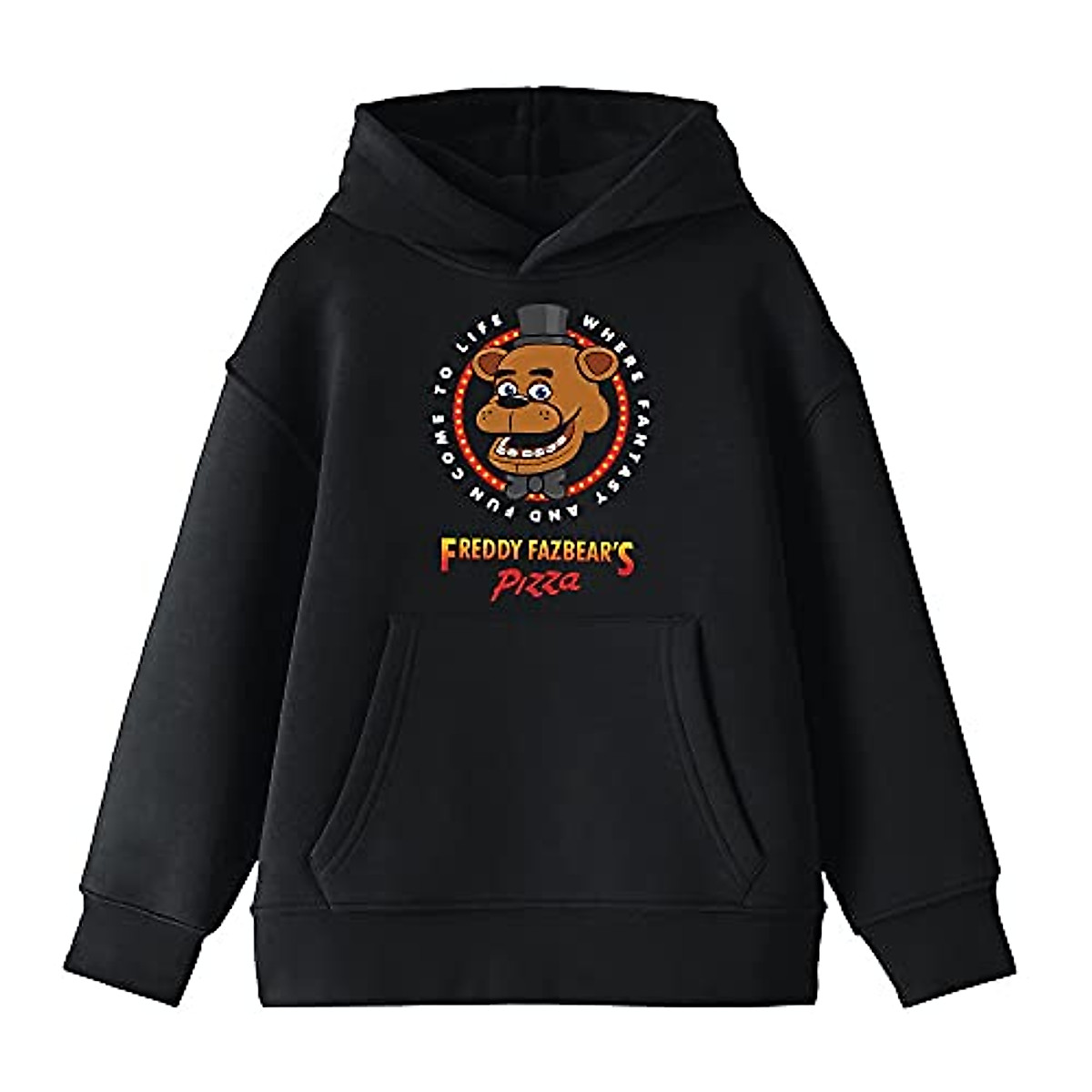 Bioworld Youth Boys Five Nights at Freddys Horror Game Black Hoodie-Small