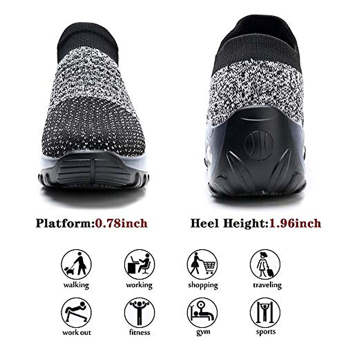 Cenim Walking Shoes for Women Sock Sneakers Air Cushion Athletic Shoes Breathable Mesh Casual Work Nursing Shoes
