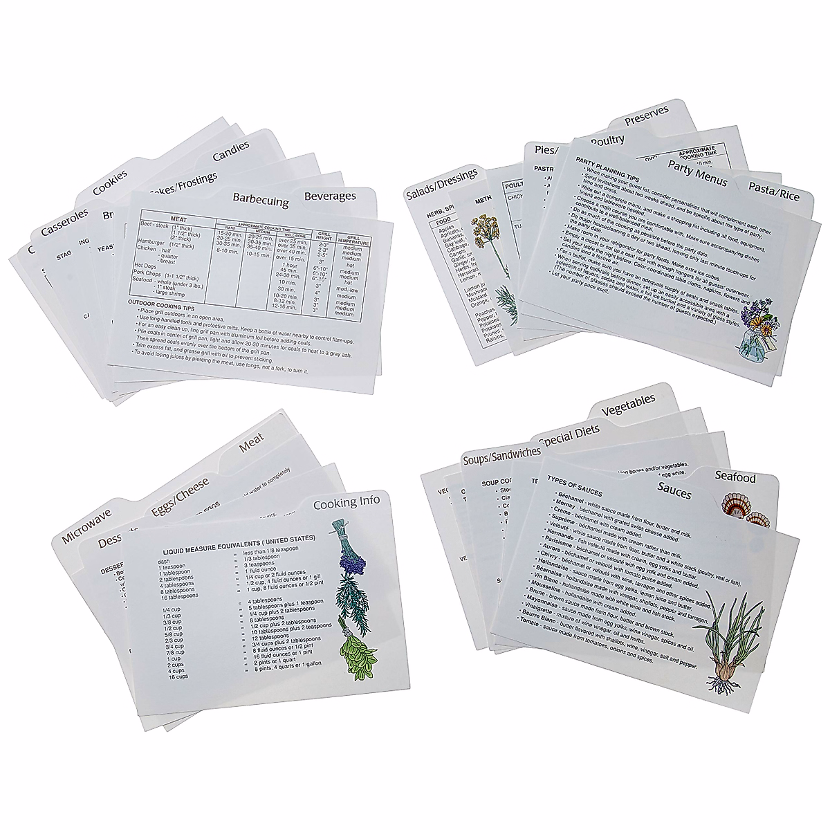Labeleze 4-by-6-Inch Recipe Card Divider Set